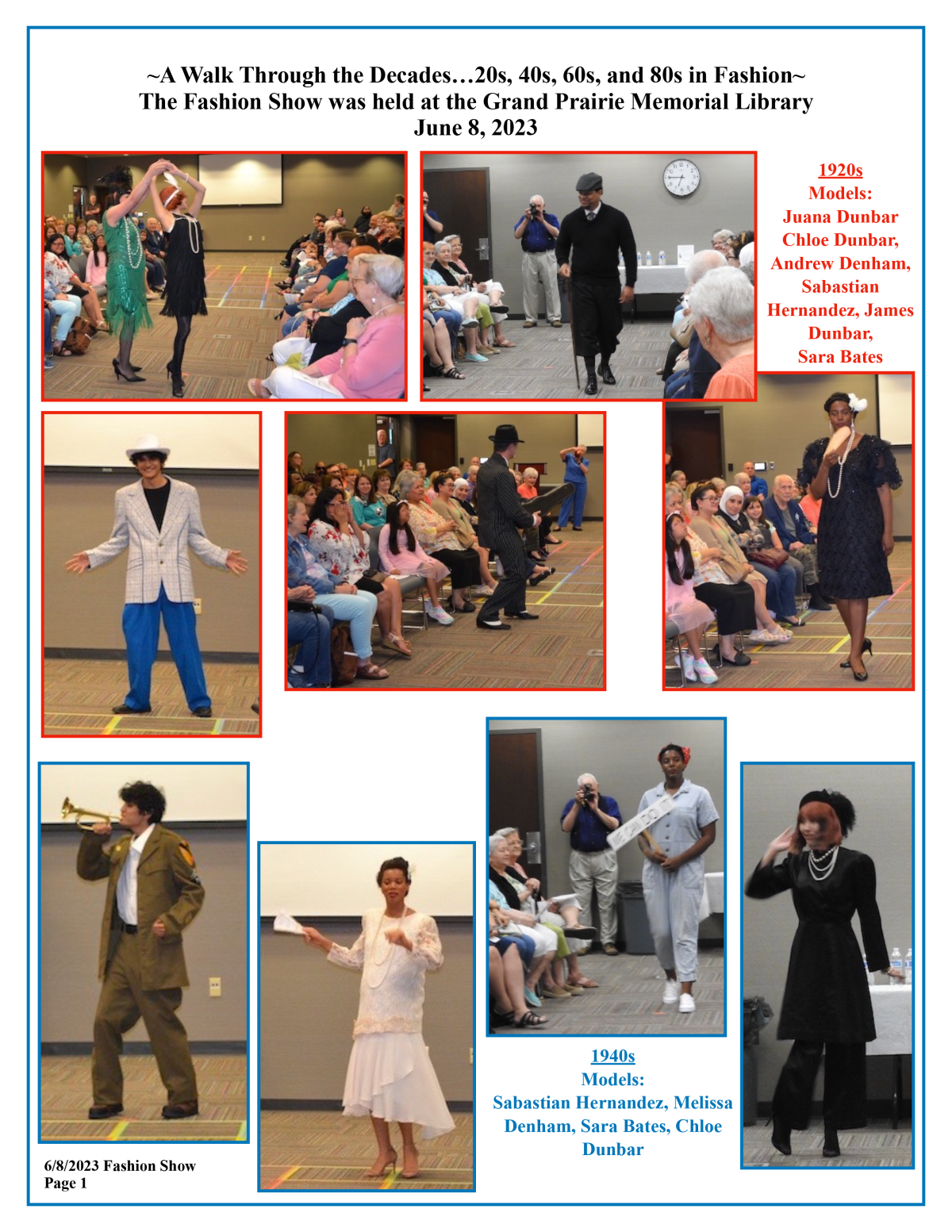 Historical Fashion Show - Grand Prairie Historical Organization